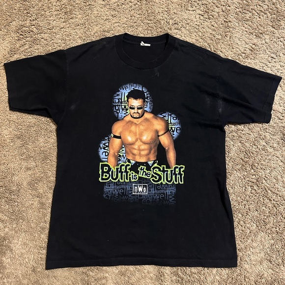 WWE | Shirts | Vintage Nwowcw Buffbagwell Buff Is The Stuff Shirt 9s ...